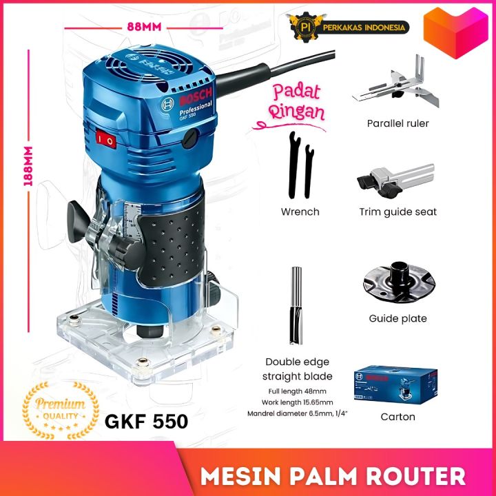 Mesin Trimmer Profil BOSCH GKF 550 Mesin Mini Router Palm Bosch GKF550 ...