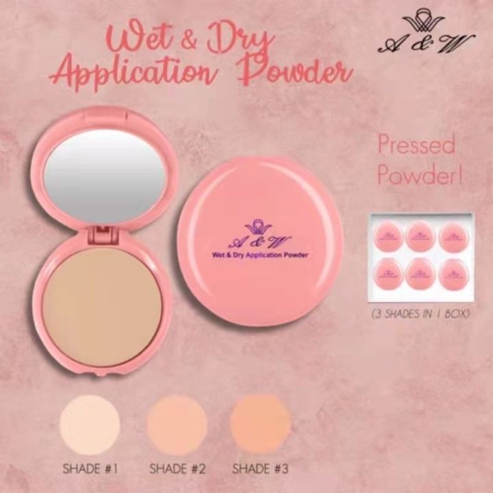 A&W Face Powder 12g Oil Control Full Coverage Flawless Matte Compact ...
