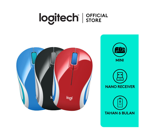 LOGITECH WIRELESS MINI MOUSE M187 - ลอจิเทคเม้าส์ไร้สาย ขนาดเล็ก พกพา ...