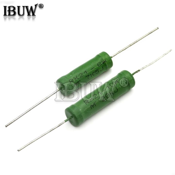 5PCS RX21 6W 10W Wire Wound Resistance 5% 1R 10R 100R 1K 10K 12K 15K ...