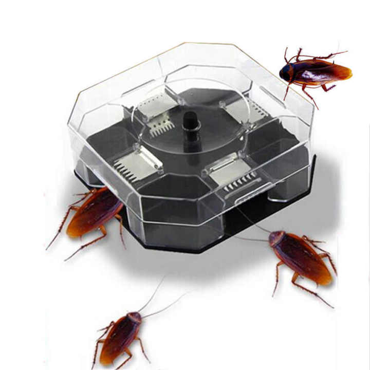 Reusable 4 Traps Physical Cockroach Trap Insert Killer Catcher Box Non ...