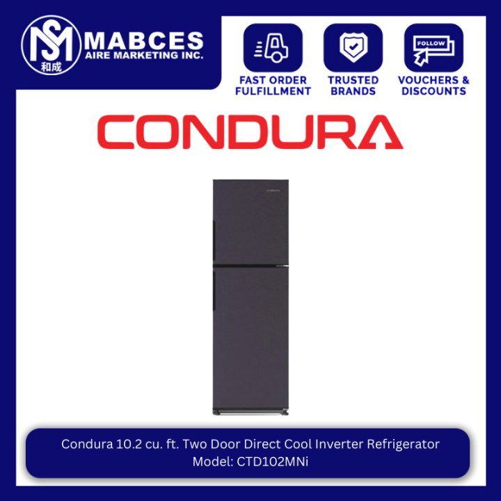 Condura 10.2 cu. ft. Two Door Direct Cool Inverter Refrigerator ...