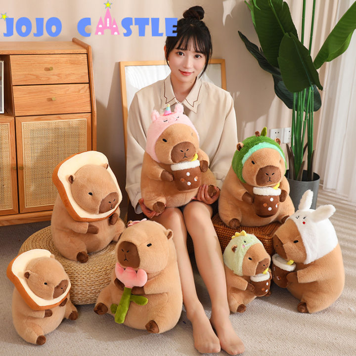 JOJO CASTLE Hot Fluffy Capybara Plush Doll 30/40cm Kawaii Capybara With ...
