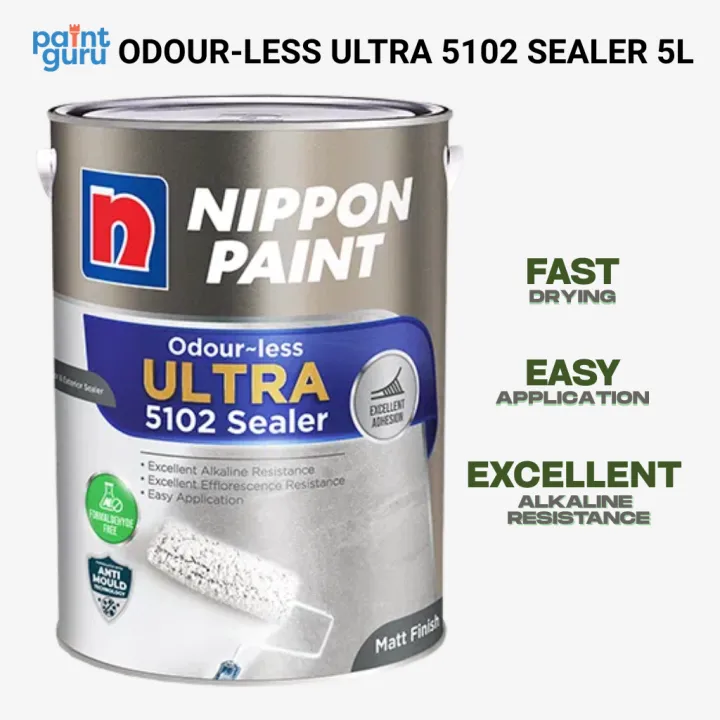 Nippon Paint Odour-less Ultra 5102 Sealer 5L | Lazada Singapore