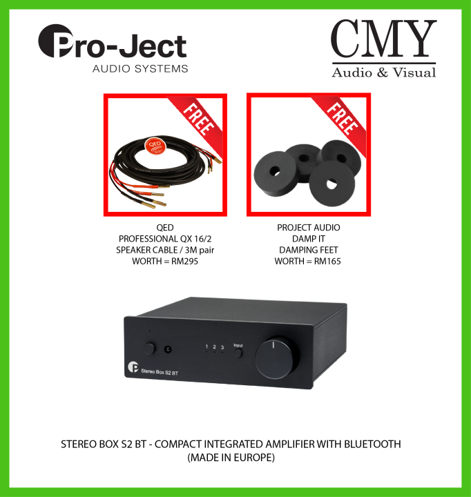 PROJECT AUDIO STEREO BOX S2 BT MINI INTEGRATED AMPLIFIER WITH BLUETOOTH ...