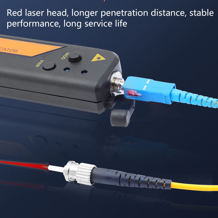 Fiber Optic Visual Fault Locator 20KM 2.5mm Connector VFL Red Light Pen ...