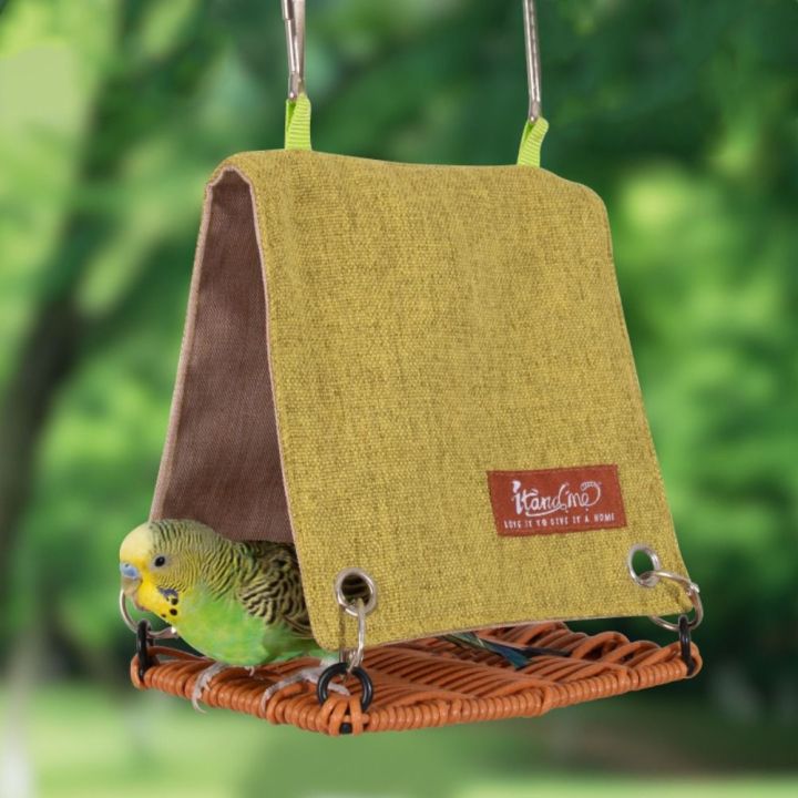 PERNEAKY Weaving Bird Nest Cooling with Hooks Bird House Bird Cage ...