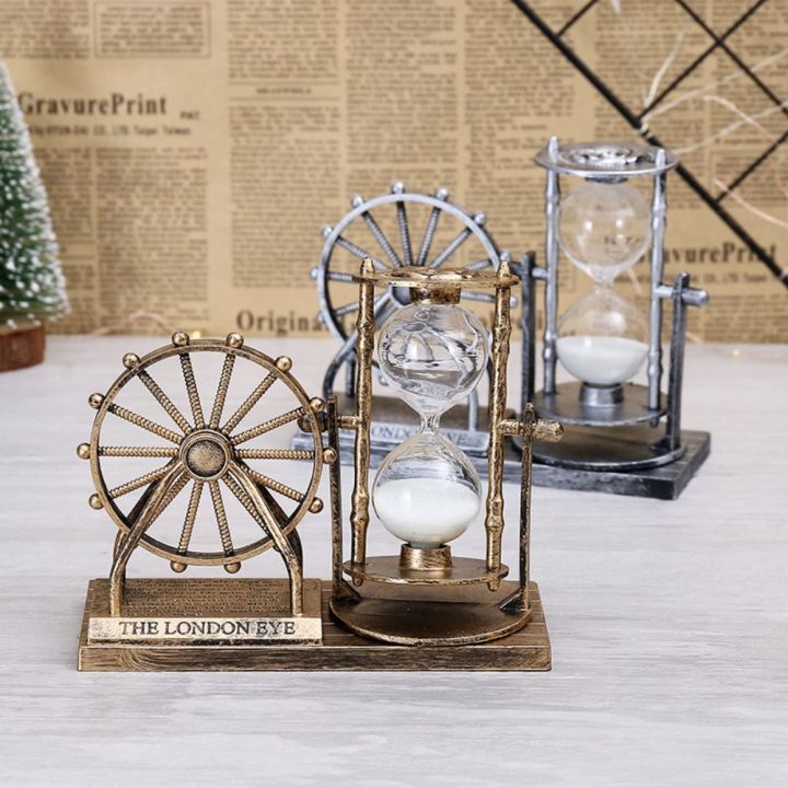 ESFDGL Sand Glass Ferris Wheel Hourglass Vintage Rotating Ferris Wheel ...