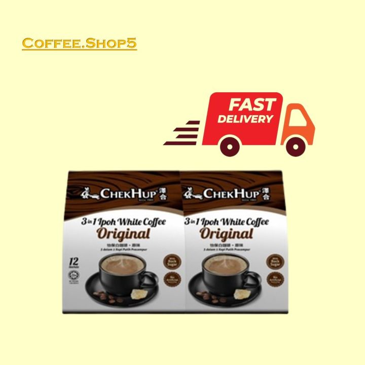 Chek Hup 3 in 1 Ipoh White Coffee Original30 g x 12 sachets [Bundle of ...