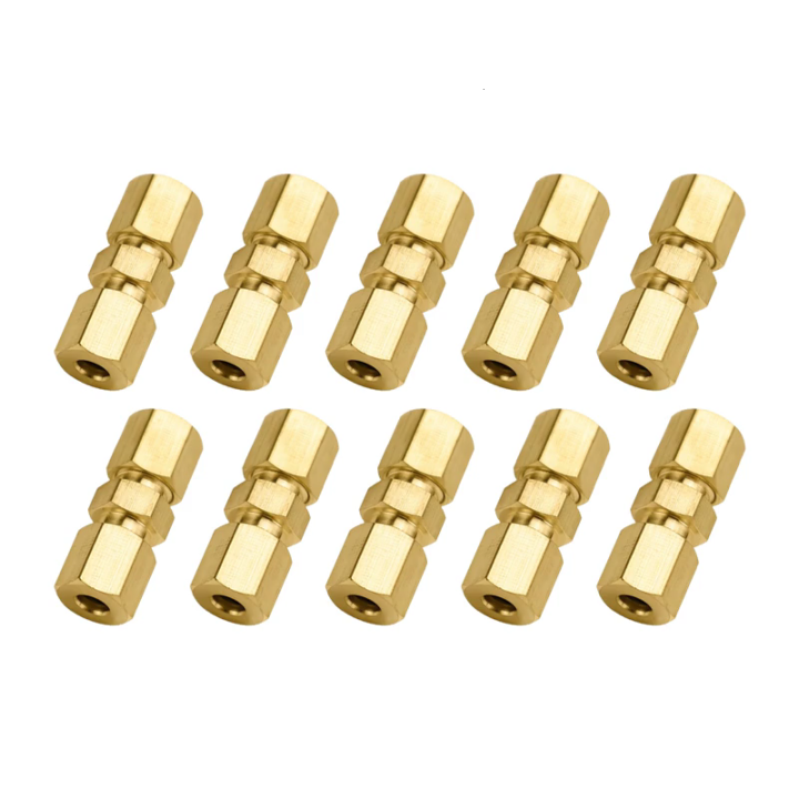 Corrosion Resistant Brass Flareless Brake Tube Adapter Connectors 4 ...