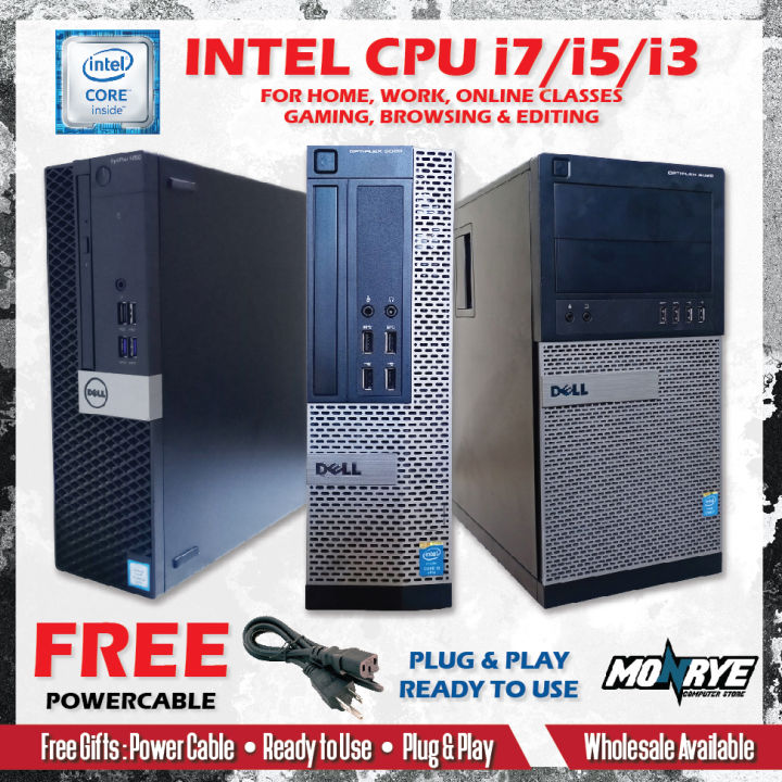 DESKTOP / INTEL CPU / i7 i5 i3 8GB 4GB 256GB 128GB SSD / PRELOVED ...