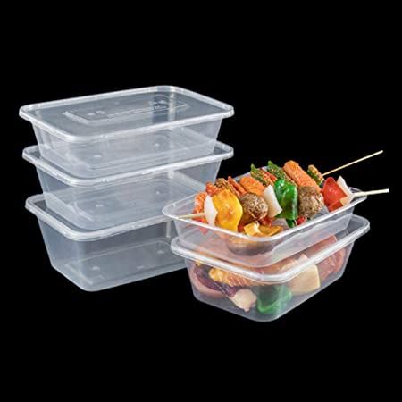 【50SETS】PP RECTANGULAR MICROWARE CONTAINER WITH LID/ FOOD CANTAINER/TAKE AWAY/500ml/650ml/750ml ...