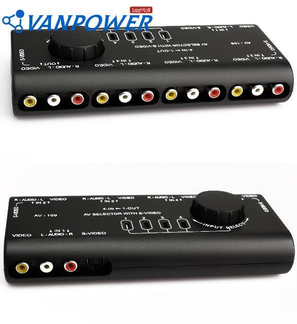 Ready Hot Sell Practical Av Audio Video Signal Switcher 4 Input 1 Output Switch Lazada