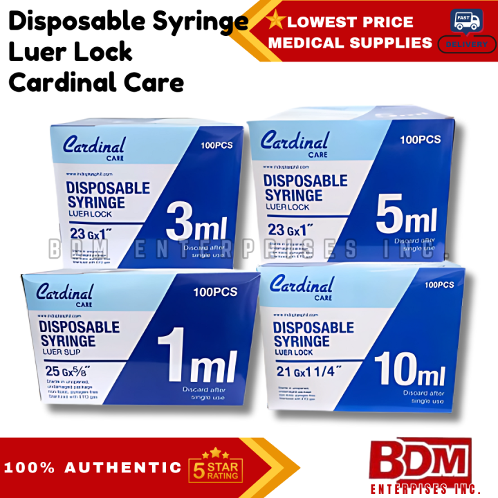 [Fast Shipping] Cardinal Care | Disposable Syringe 1cc/3cc/5cc/10cc ...