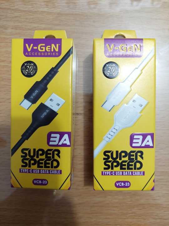 V-GeN VCB-23 / VCB-24 Kabel Data TYPE C Fast Charging 3A 1 Meter Type C ...