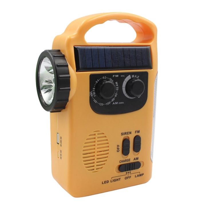 D339 Solar Torch Radio Multifunctional Emergency Alarm Sound Cell Phone ...