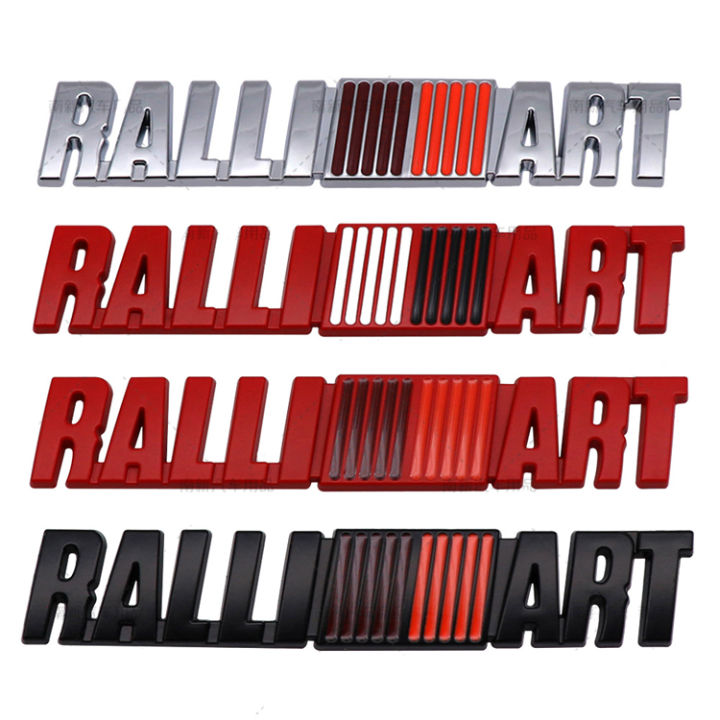 Mitsubishi RALLIART Logo Metal Sticker Car Badge Sticker Sign Universal ...