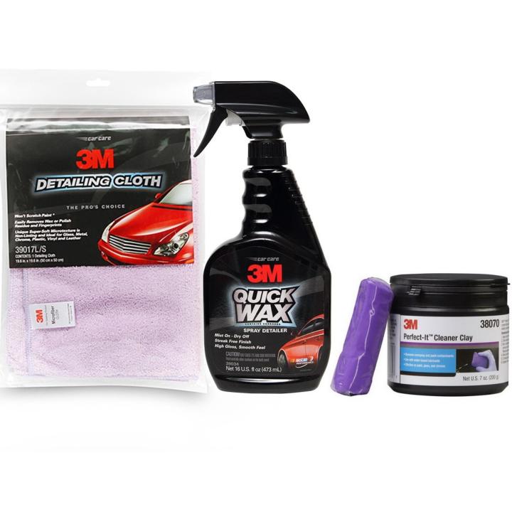 3M Set ชุดดินน้ำมัน ผ้าไมโครทำความสะอาด และแว๊ก | Lazada.co.th
