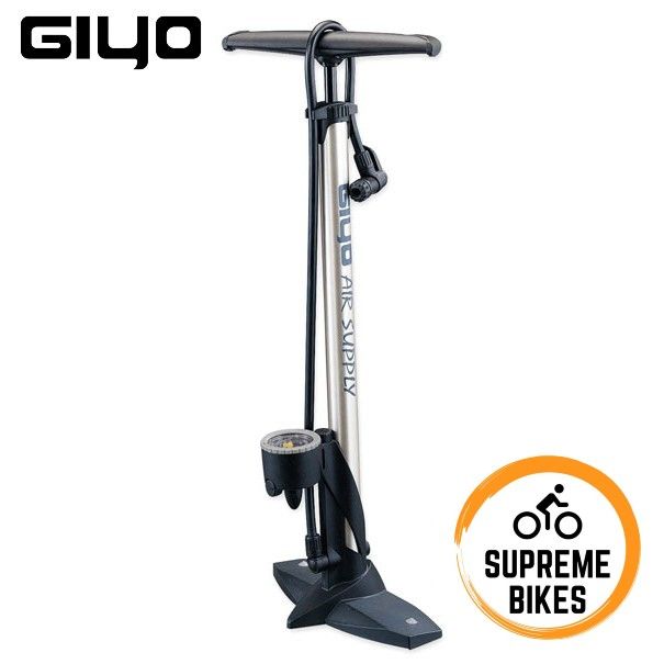 Giyo GF-31P Aluminum High Pressure Bicycle Floor Pump w/ Gauge | Lazada PH