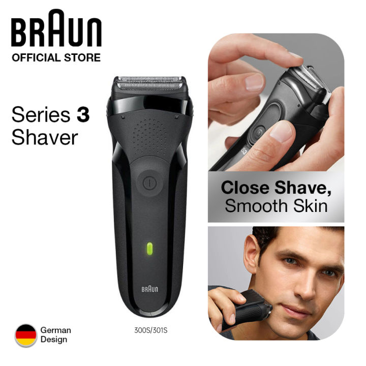 Braun Series 3 Electric Shaver for Man Rechargeable Washable 300S/301S ...