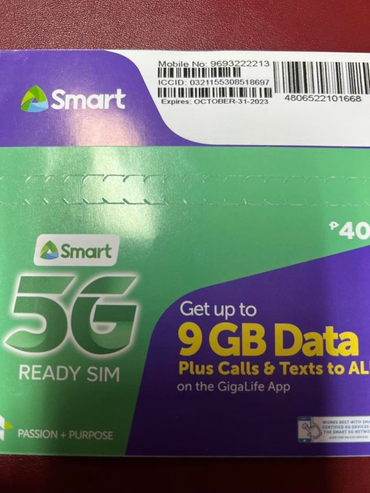 SMART PREPAID SIM CARD 5G/4G LTE | Lazada PH