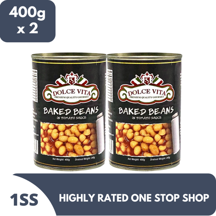Dolce Vita Baked Beans in Tomato Sauce 400g x 2 | Lazada PH