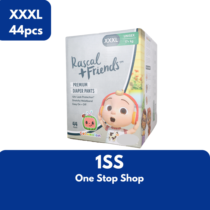 Rascal + Friends Premium Diaper Pants, XXXL x 44pcs | Lazada PH