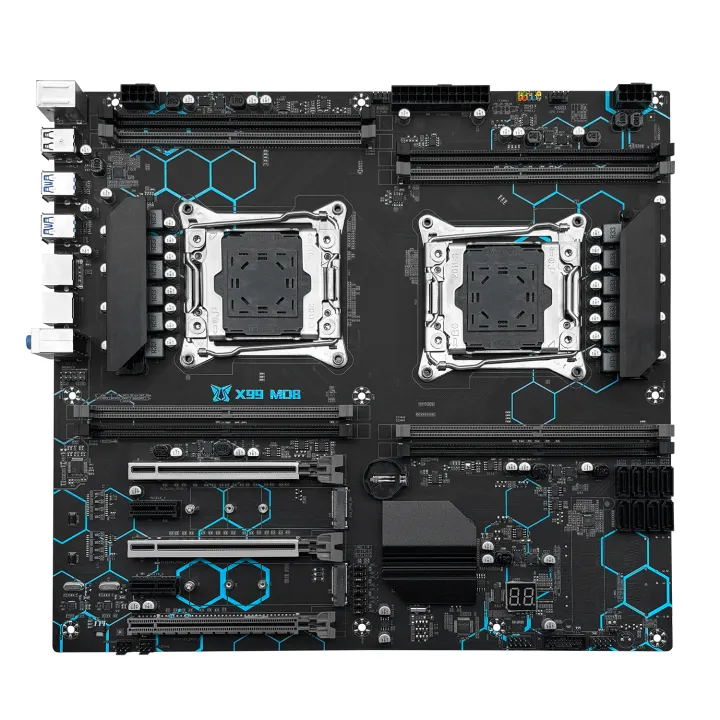 QAZWS MACHINIST X99 Dual CPU Motherboard LGA 2011-3 Support Dual Xeon ...