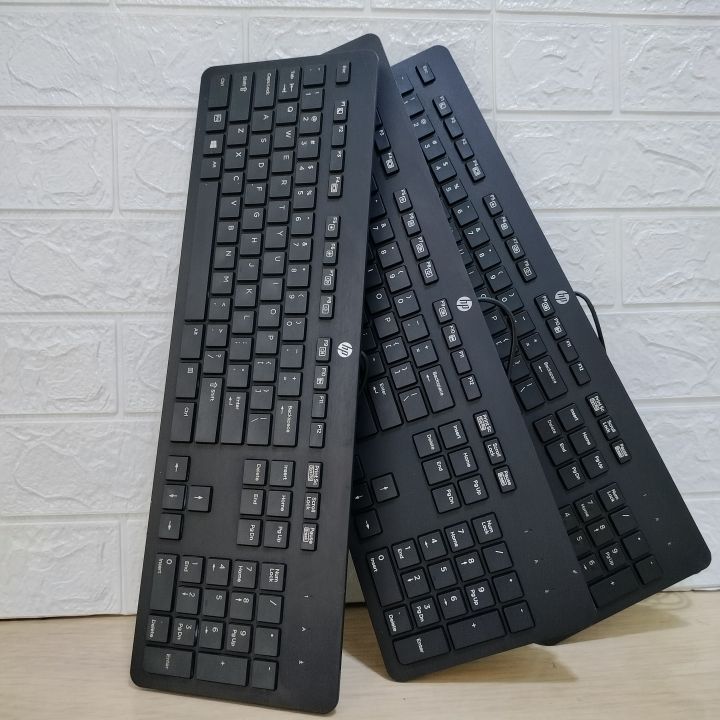 keyboard HP tre 71025 Slim Fullsize wired kabel USB pc laptop | Lazada ...