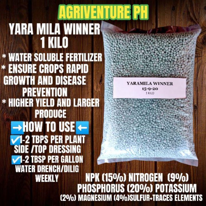 Yara Mila Winner (15-9-20 +2MgO +4S +TE) 1 kilo | Lazada PH