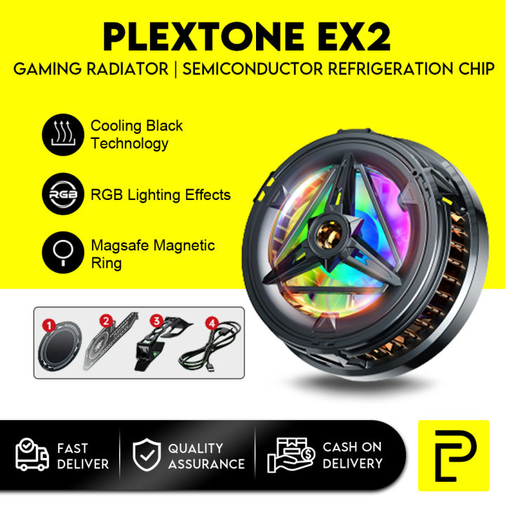Plextone Ex2 Heat Sink Mobile Phone Gaming Radiator Magnetic Turbofan ...