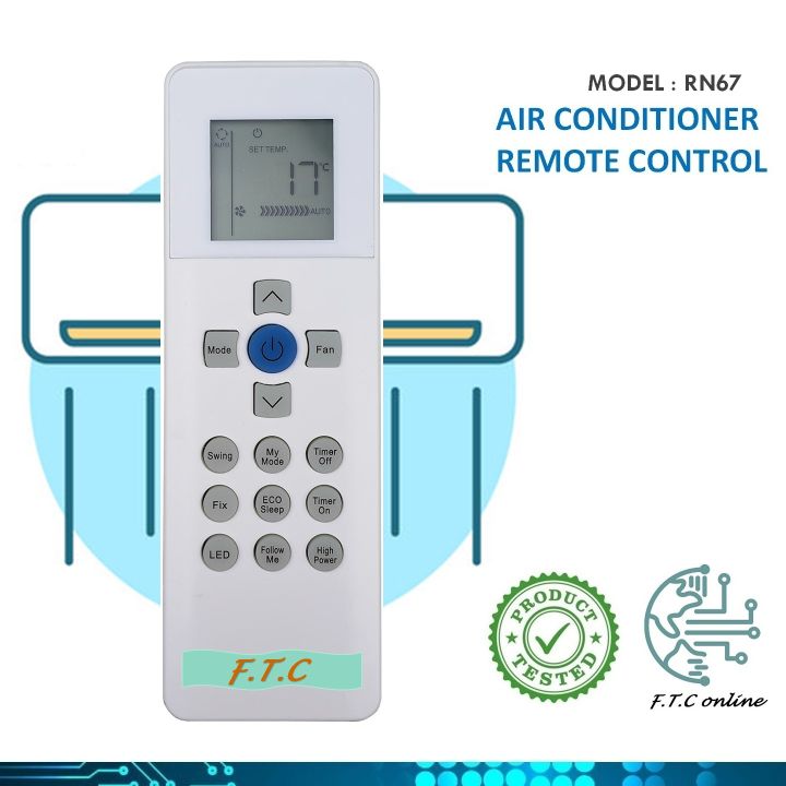 Replacement For Toshiba RN67 Air Conditioner Remote Control | Lazada