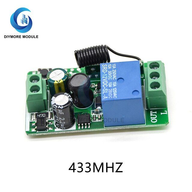 AC 220V Relay Module 315MHZ 433MHz Wireless RF Remote Control ...