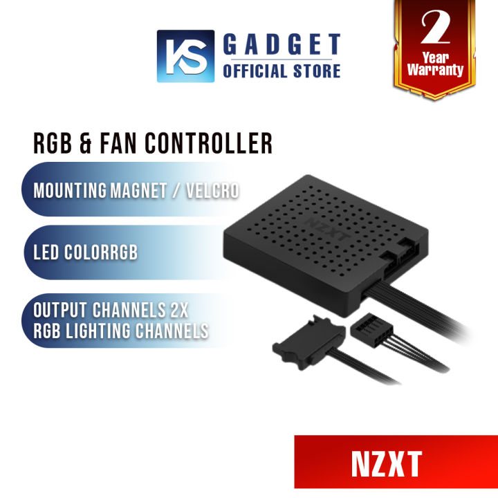 NZXT RGB & Fan Controller - RGB Lighting & Digitally-Controlled Fan ...