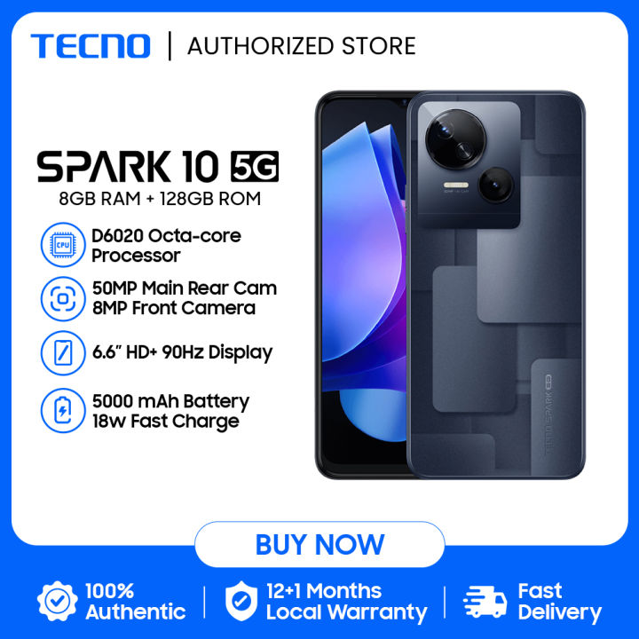 Tecno Spark 10 5G Mobiles Cellphones | 8GB RAM + 128GB ROM | D6020 Octa ...