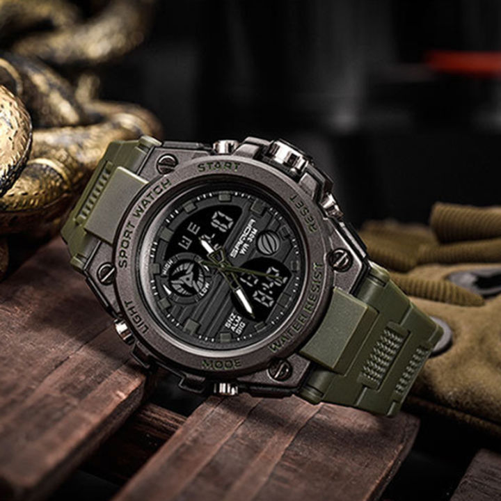 Waterproof Men Watch Sports Fashion LED Multi-Function Men Watch ...