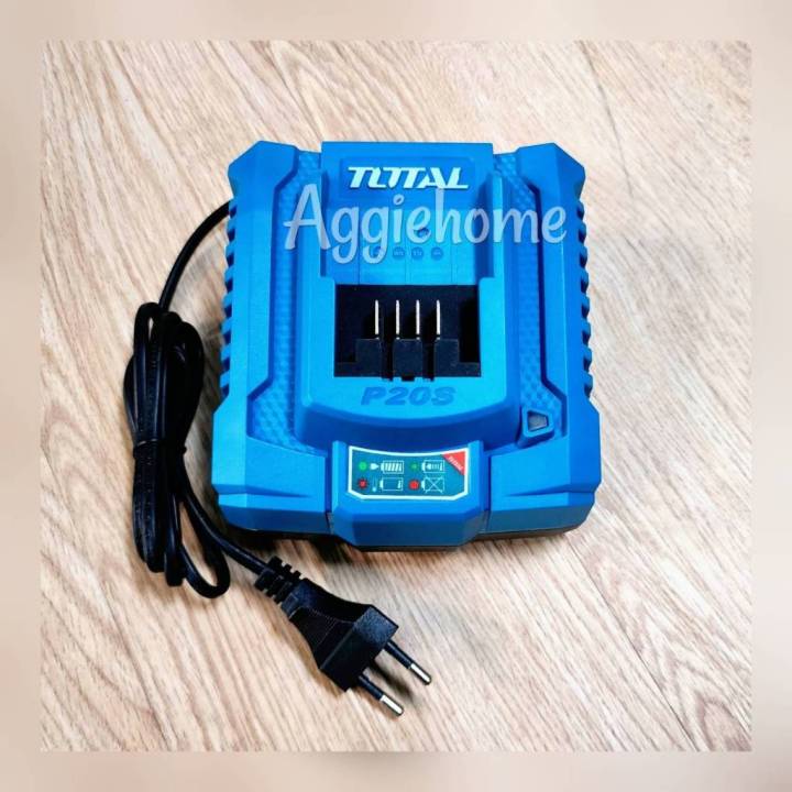 TOTAL แท่นชาร์จเร็ว แบตเตอรี่ 20 โวลท์ (P20S) รุ่น TFCLI20411 Battery ...