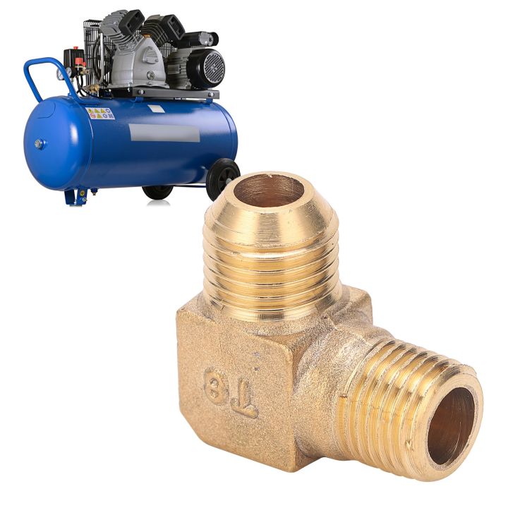 Air Compressor Elbow Brass 90° Threaded Right Angle Elbow for Air ...