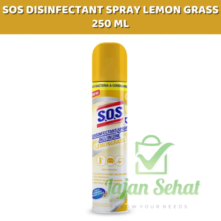 Sos Disinfectant Spray Lemon Grass 250ml | Lazada Indonesia