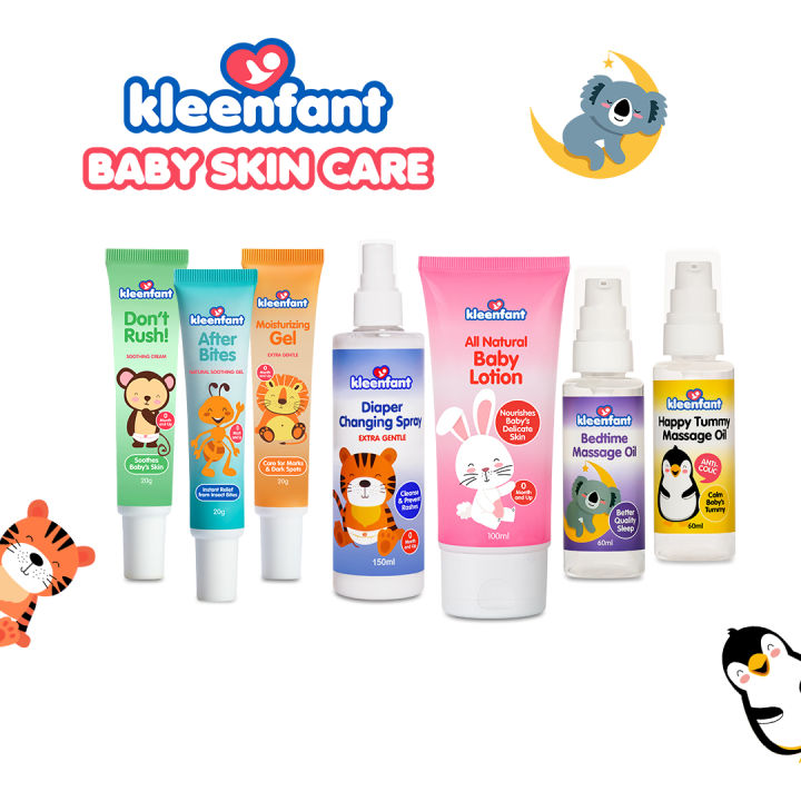 Kleenfant Baby Skin Care Collection Tiny Bottle anti colic Sleepy Time ...