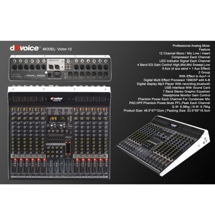 MIXER AUDIO DB VOICE VICTOR 12 / VICTOR12 ORIGINAL DBVOICE 12 CHANNEL ...