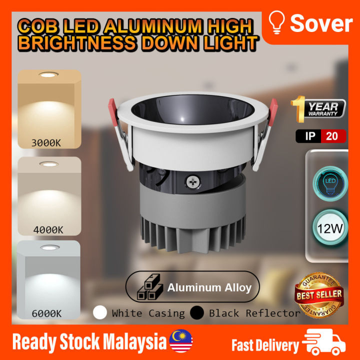 12W LED Eye ball Recessed Eye ball Spotlight COB Anti Glare Downlight ...