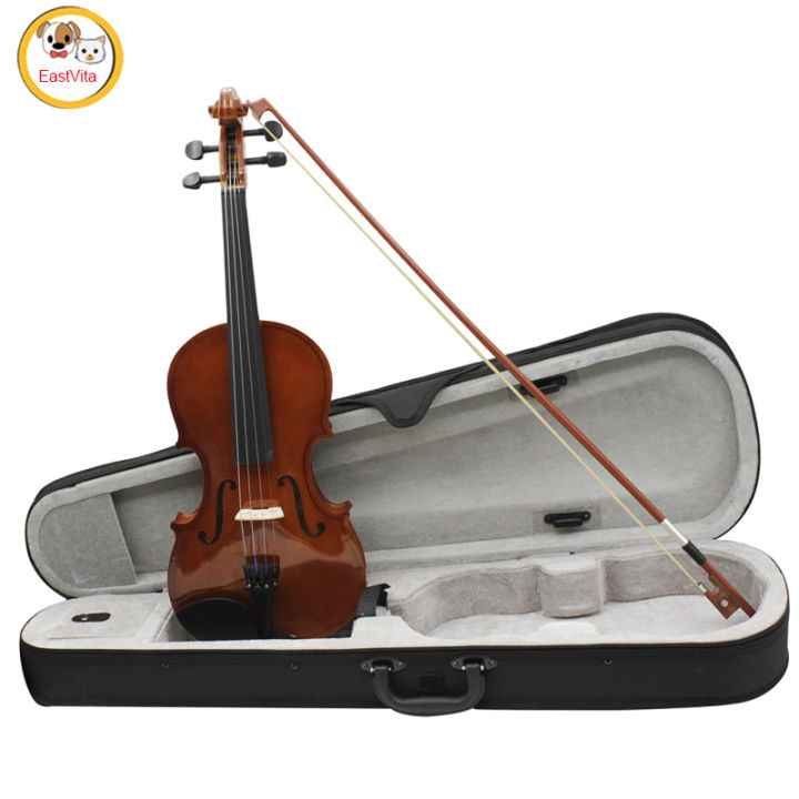 4/4 Full Size Violin Set Basswood Violins Musical Instrument Beginners ...