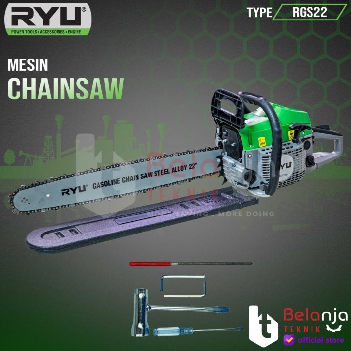Ryu Chainsaw RGS22 Mesin Potong Gergaji Kayu 22 Inch Chain Saw RGS 22 ...