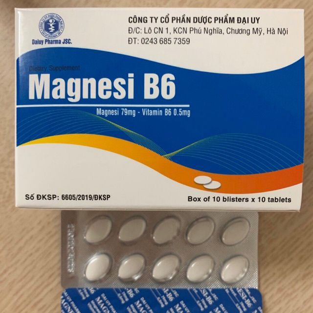 Magnesi B6 Hộp 100 Viên - Bổ Sung Magie Và Vitamin B6 Cho Cơ Thể ...