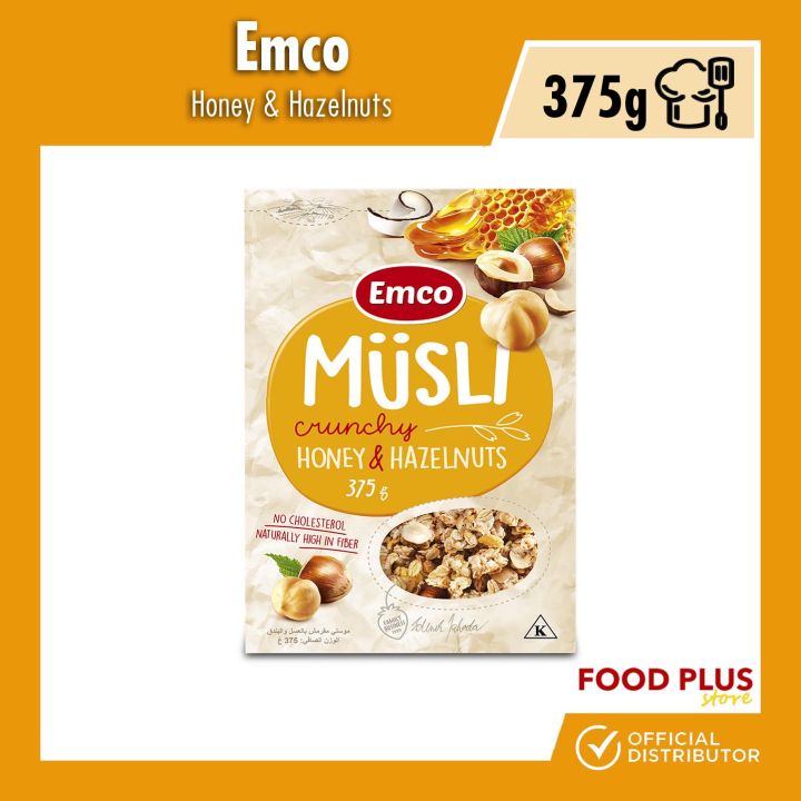 Emco Musli Crunchy Oat Cereals Honey and Hazelnuts (375g) | Lazada PH
