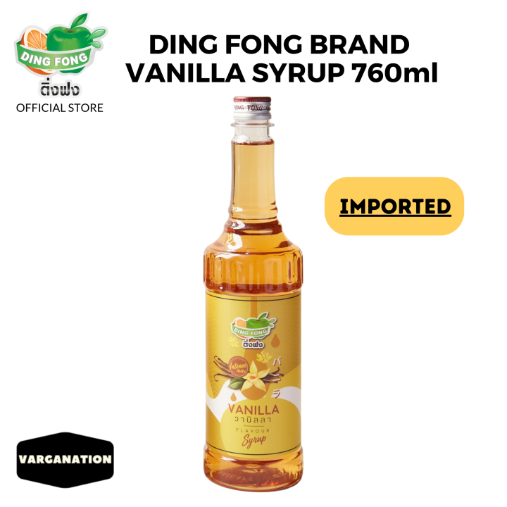 Ding Fong Vanilla Syrup for Coffee 730ml - Flavoring Syrups & Sauce ...