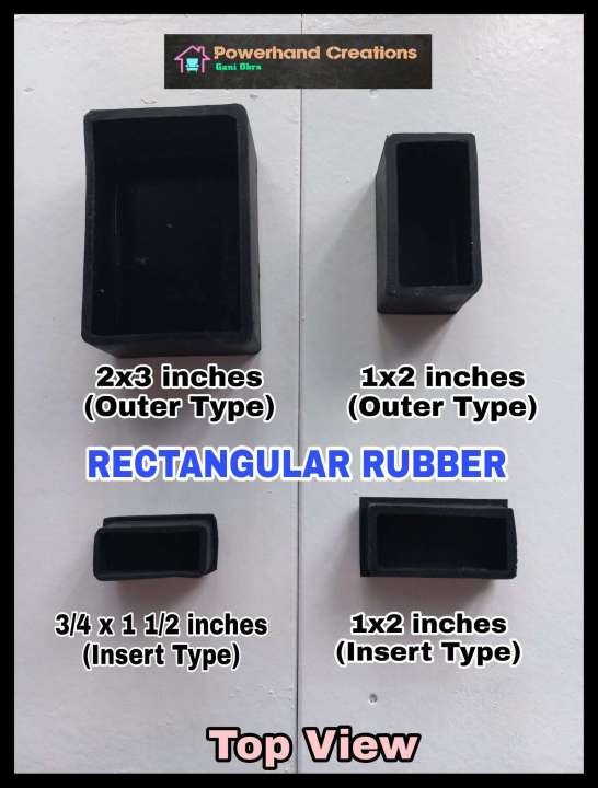 1pc RECTANGULAR Rubber Footings | Lazada PH