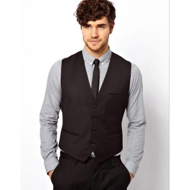 DNVLS - Vest Formal - Rompi Setelan Dalaman Jas Pria/Motif Saku Tutup ...