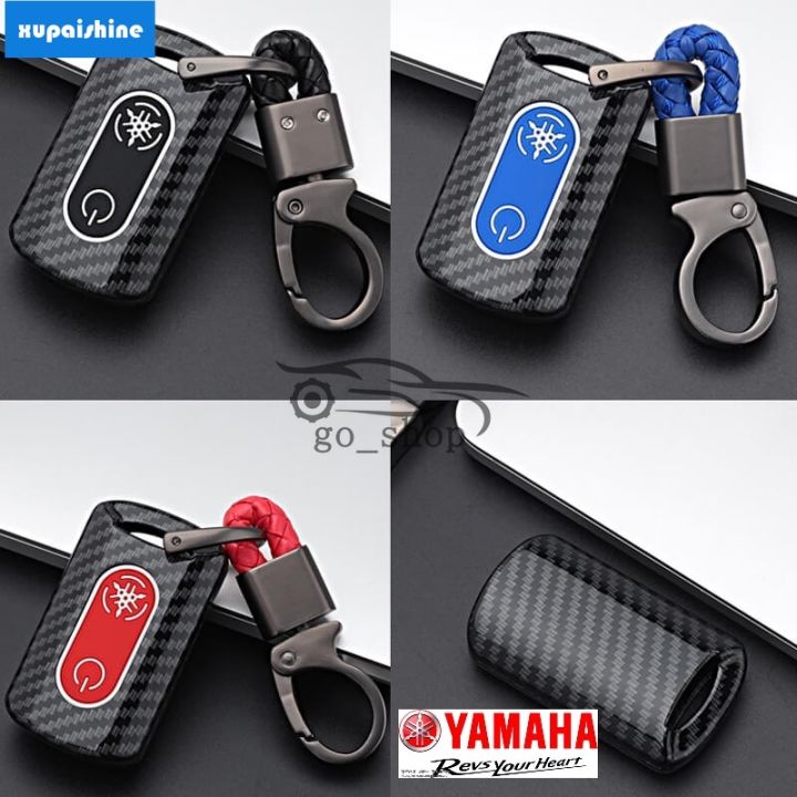 【XPS】 Carbon Fiber Silicone Car Key Cover Case For Yamaha Nmax155 ...
